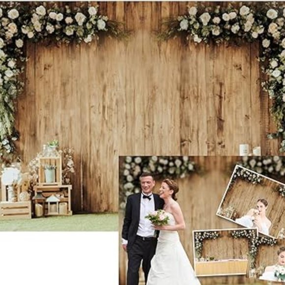Party Supplies | Dashan 1x8ft Polyester Wedding Backdrop Rustic Floral ...